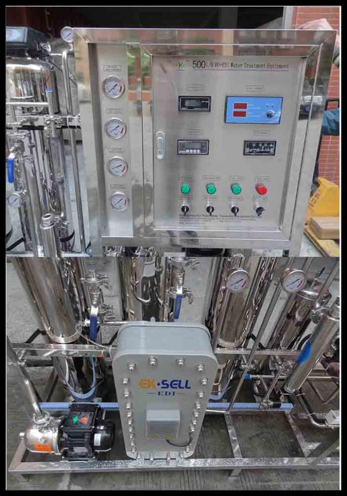 500Lph Ultrapure Water System / Electric Desalination EDI Equipment